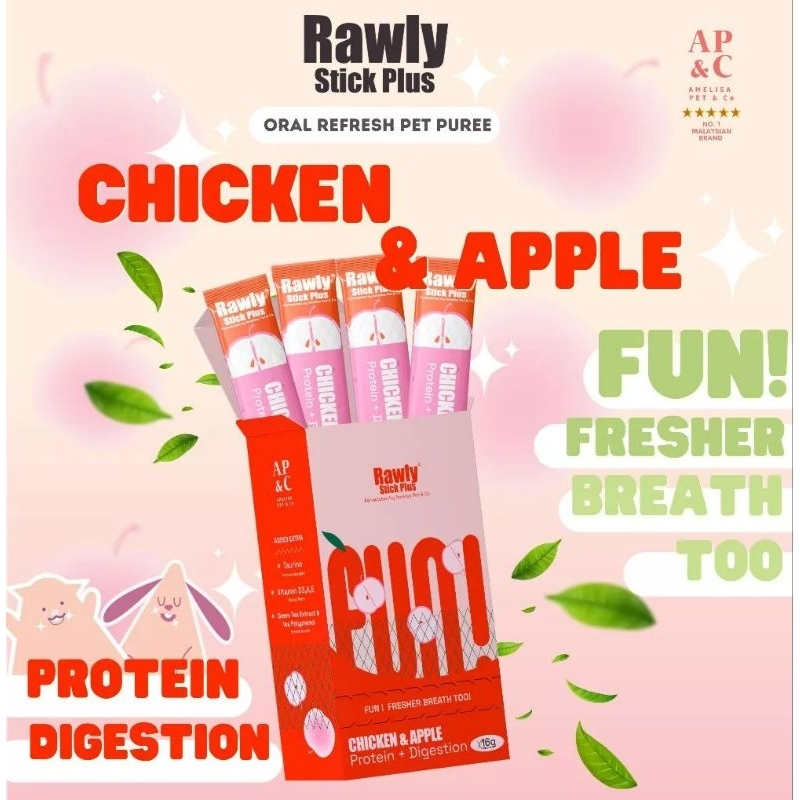 Amelisa P&C Rawly Stick Plus, Box of 22 | Oral Refresher | Creamy Pet ...