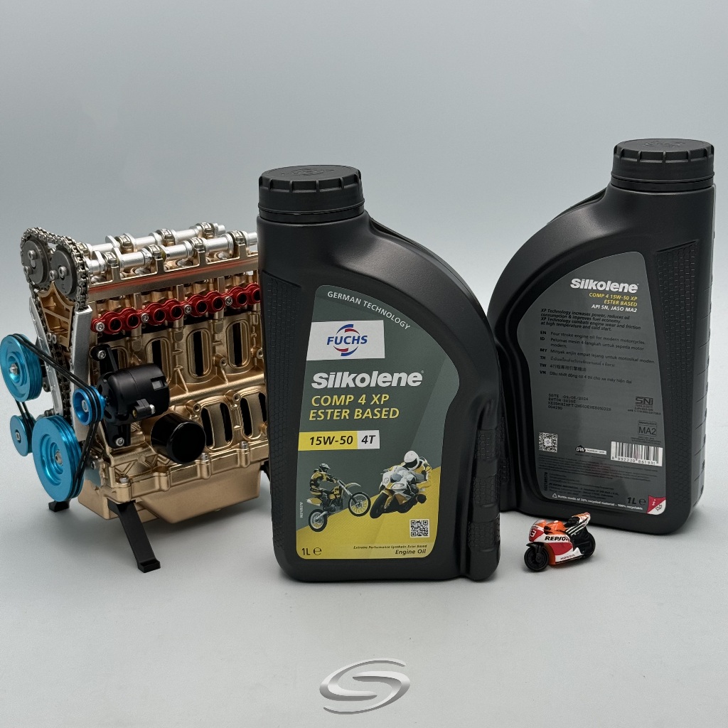 FUCHS Silkolene Semi Synthetic Engine Oil 15W-50 Ester Based Comp 4 XP ...