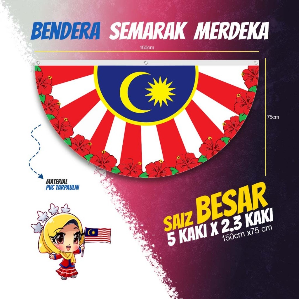 Banner Perhiasan Merdeka | Banner Semarak | Banner BESAR Separa Bulat ...
