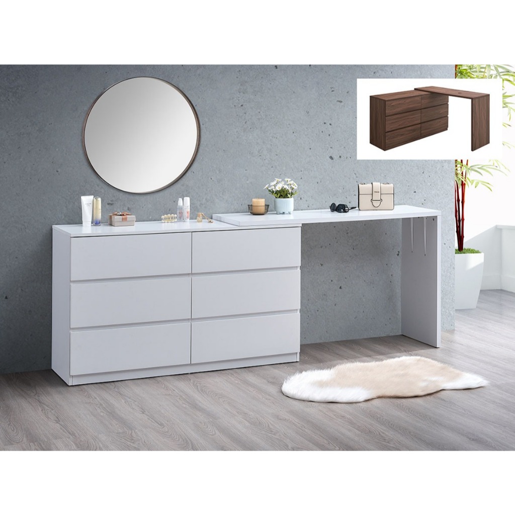 Dressing Table With Drawers Dresser Retractable Table Dressing Table ...