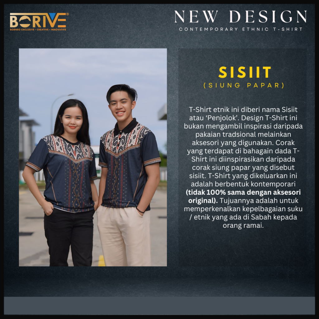 [𝐁𝐎𝐑𝐈𝐕𝐄] T-shirt KDMR Premium Edition (Sisiit) Jersey Corak Etnik Sabah ...