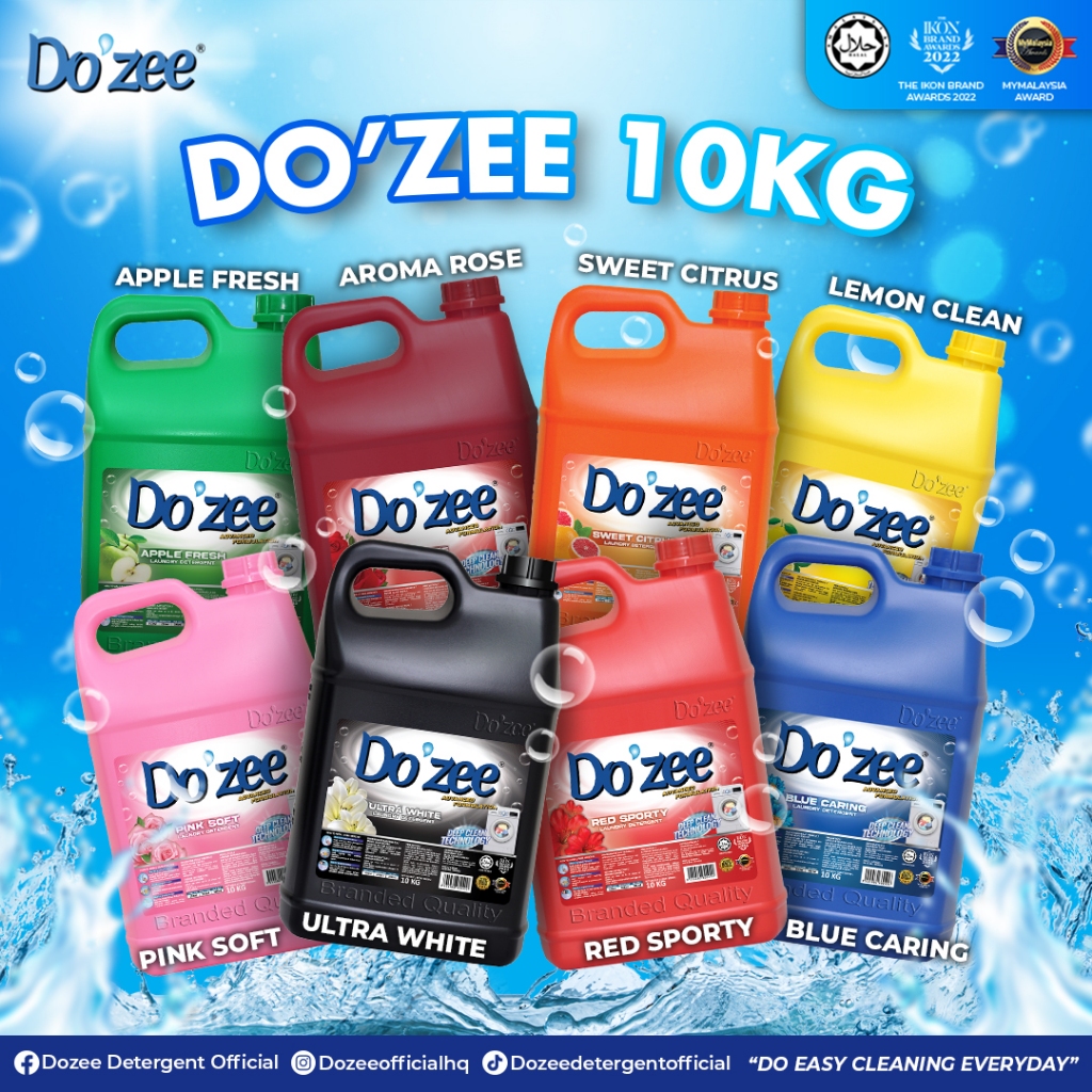 Dozee Detergent | Sabun Pencuci Pakaian 10KG/10 Liter | Shopee Malaysia