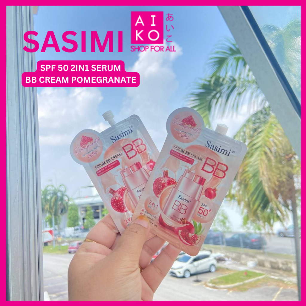 (AIKO)SASIMI SPF 50+PA+++ 2IN1 SERUM BB CREAM POMEGRANATE (S-12166 ...