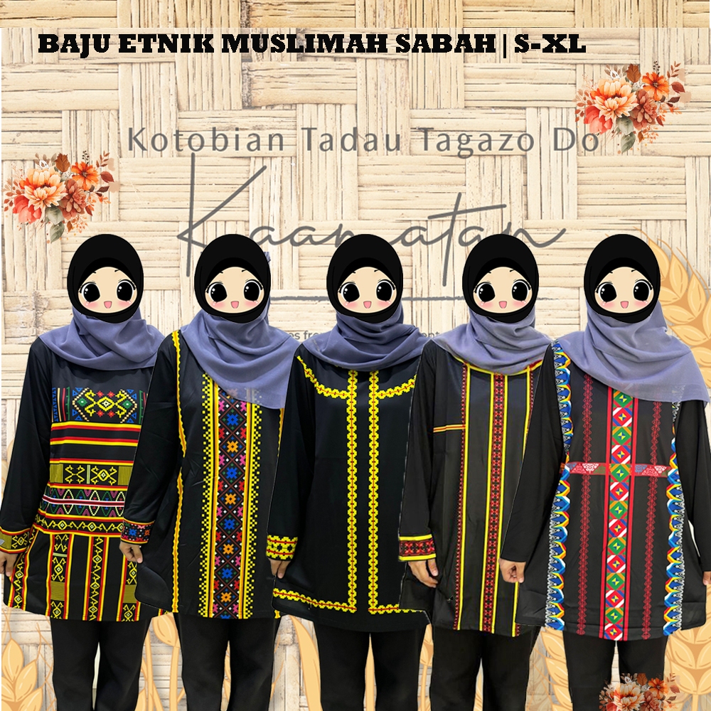 BAJU MUSLIMAH BATIK JERSEY SABAH DRESS TRADITIONAL MUSLIMAH DESIGN ...