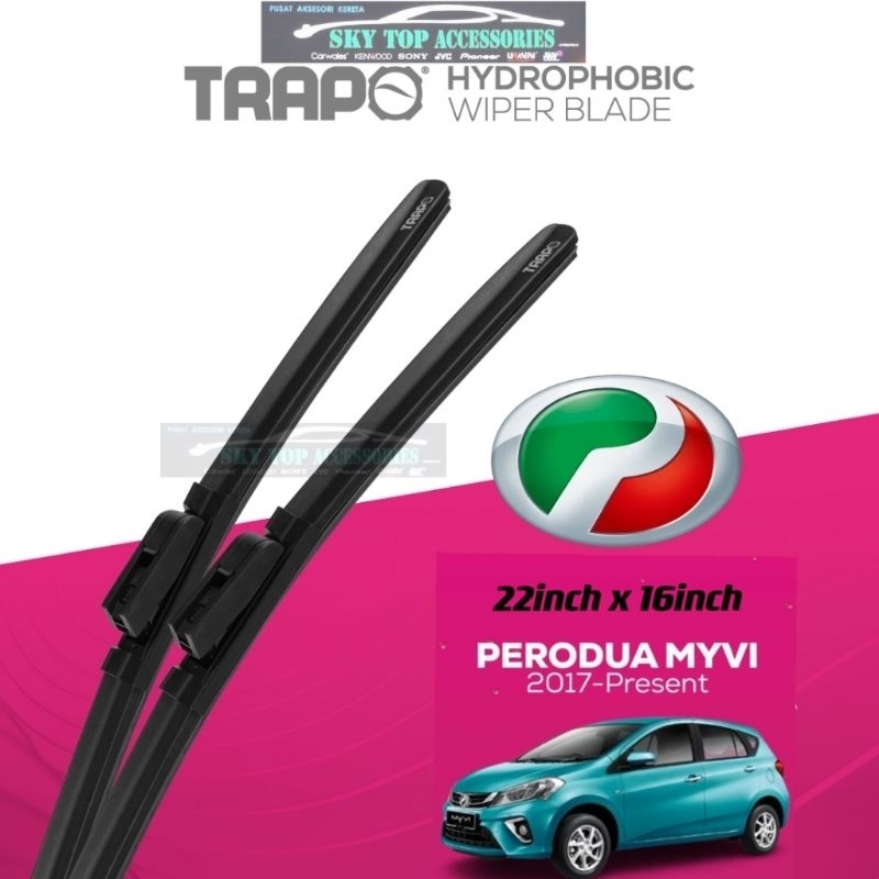 Perodua Myvi Wiper Trapo Hydrophobic Car Wiper Blade Perodua Myvi (2017-Present) 1 Set (22inch ...