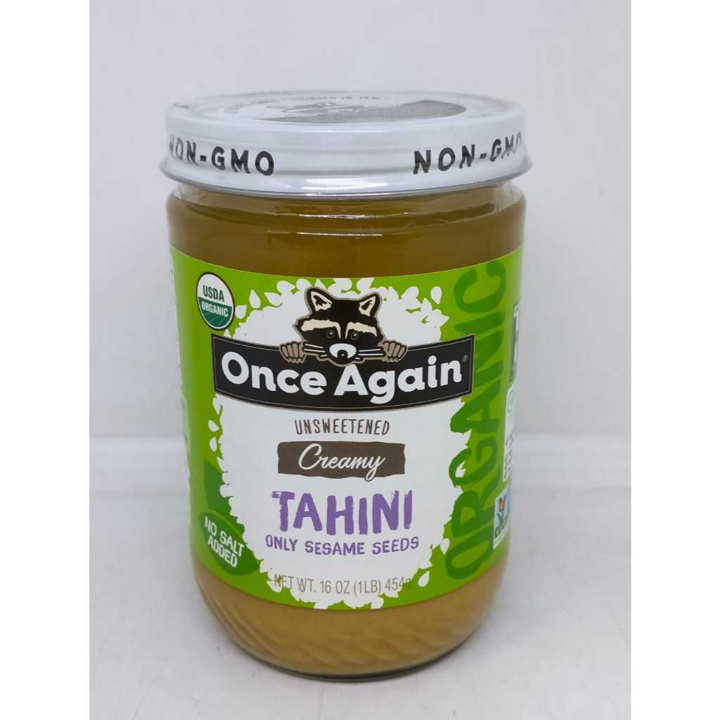 ONCE AGAIN-UNSWEETENED CREAMY TAHINI-ONLY SESAME SEEDS 454g | Shopee ...