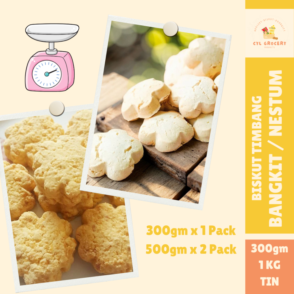 [ 300G • 1KG ] PELBAGAI BISKUT TIMBANG | KUIH BANGKIT | NESTUM ...