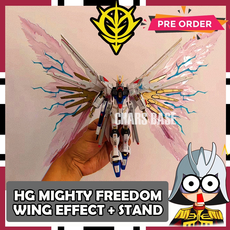 HG MIGHTY STRIKE FREEDOM EFFECT PARTS WITH STAND FILE | Shopee Malaysia