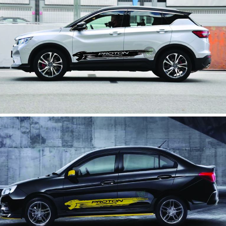 NEW DESIGN PROTON MOTORSPORT STICKER SIDE LINING STICKER PROTON X50 ...