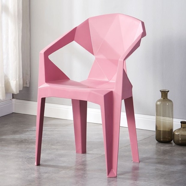 (BIG SIZE) FURNIMALL Nordic Candy Chair Plastic Chair Cafe Chair Dining ...