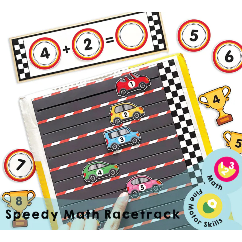 PDF] 107- Racetrack Math Activity Printable Montessori Toddler ...