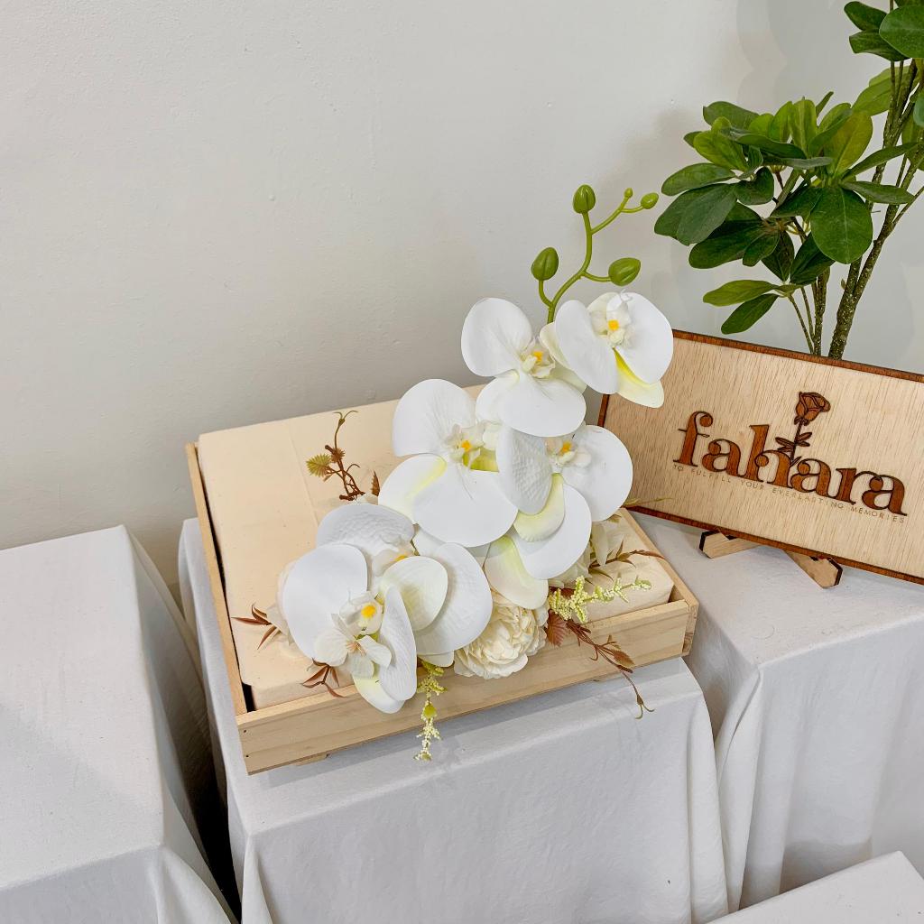 FAHARA | open hantaran - gubahan jambak orked artificial flower (chat ...