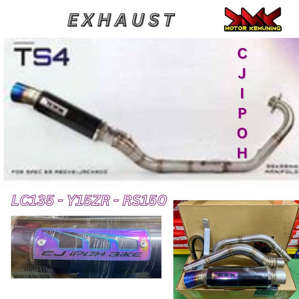 CJ IPOH EXHAUST TS SERIES EKZOS OPEN RS150 RSX Y15 Y15ZR 135LC LC135 LC ...