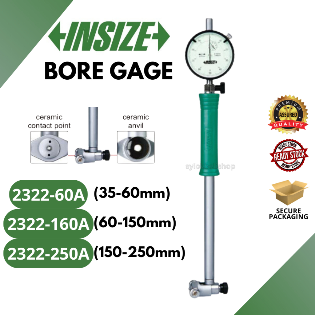 INSIZE Bore Gauges #2322-60A #2322-160A #2322-250A (35mm-60mm) (50mm ...