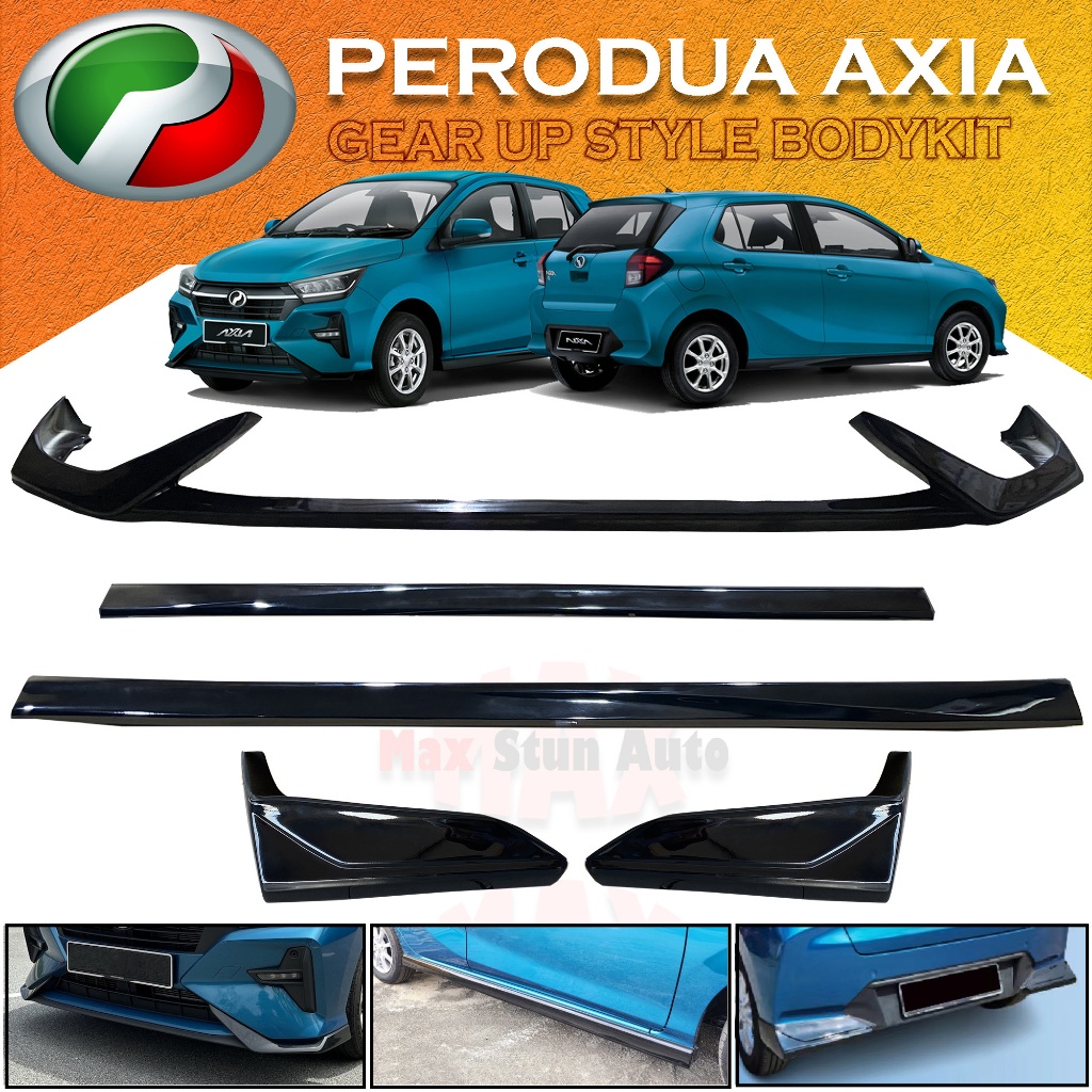 PERODUA AXIA 2023 GEAR UP FULLSET BODYKIT GU SKIRT LIP NEW AXIA BODY ...