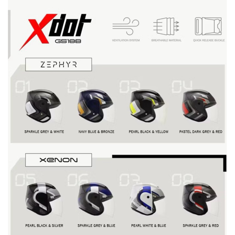 XDOT HELMET G518B G518 ORIGINAL | Shopee Malaysia
