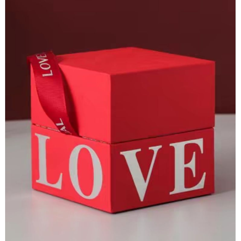 Love Gift Box [Red] 10cm x 10cm x 10cm | Shopee Malaysia