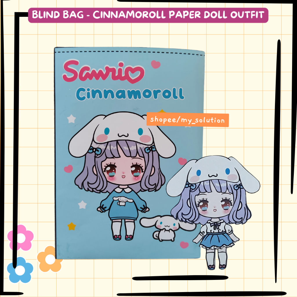 Blind Bag Paper Doll Sanrio Cinnamoroll Outfit Paper Blind Bag Paper ...