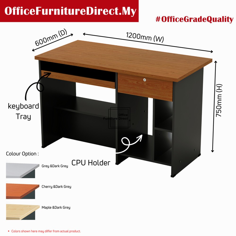 120x60cm Computer Table GC 1000 GC 2000 GC 3000 G Office (deliver ...