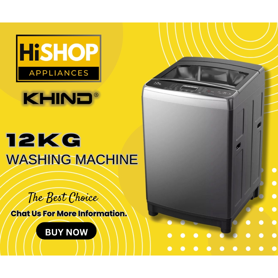 Khind Fully Auto Washing Machine (12kg) WM120A / (10KG) WM100A / (8KG ...
