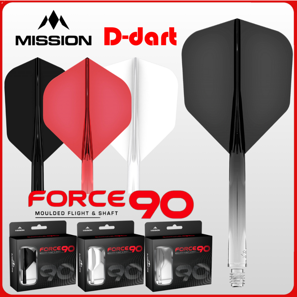 Mission Darts Flight - FORCE 90 No.2/No.6/Slim Hard Material Integrated ...