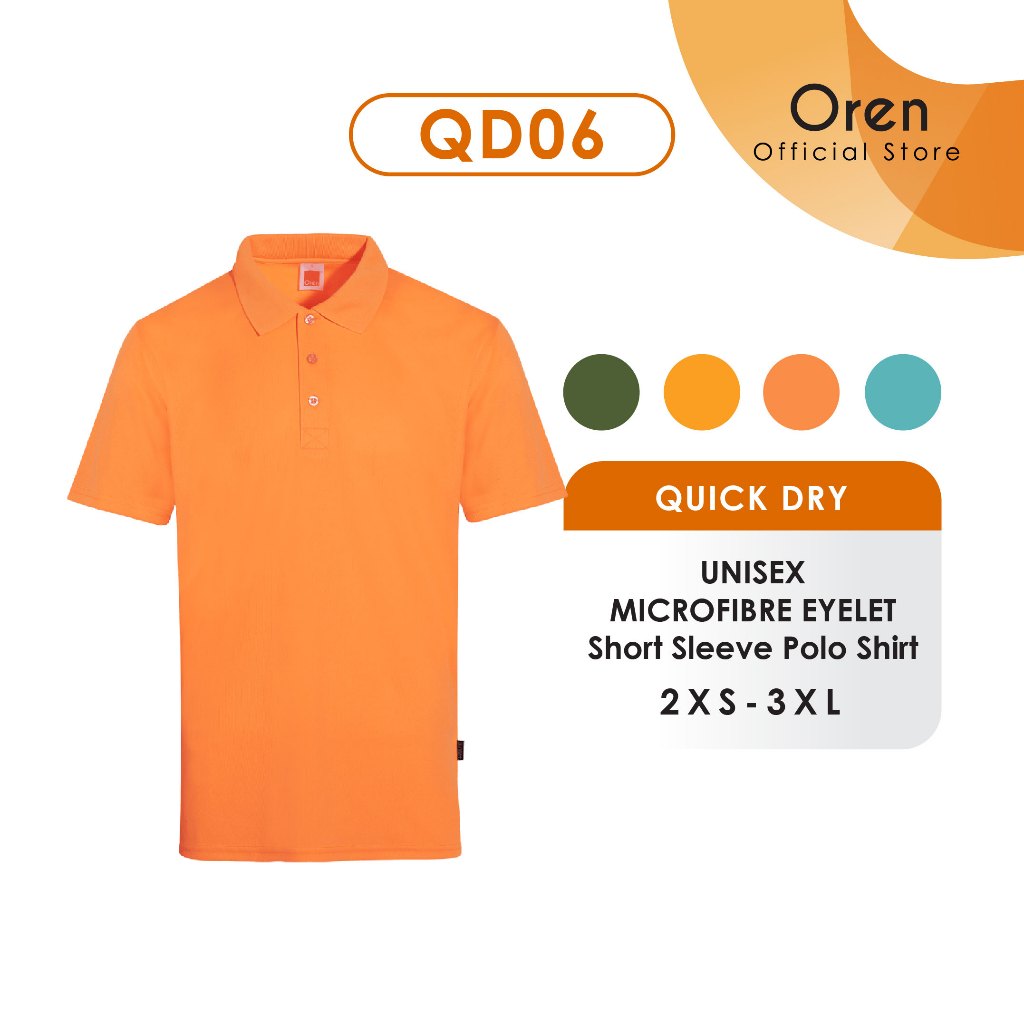 Oren Sport QD Quick Dry Plain Collar Shirt QD06 | Shopee Malaysia