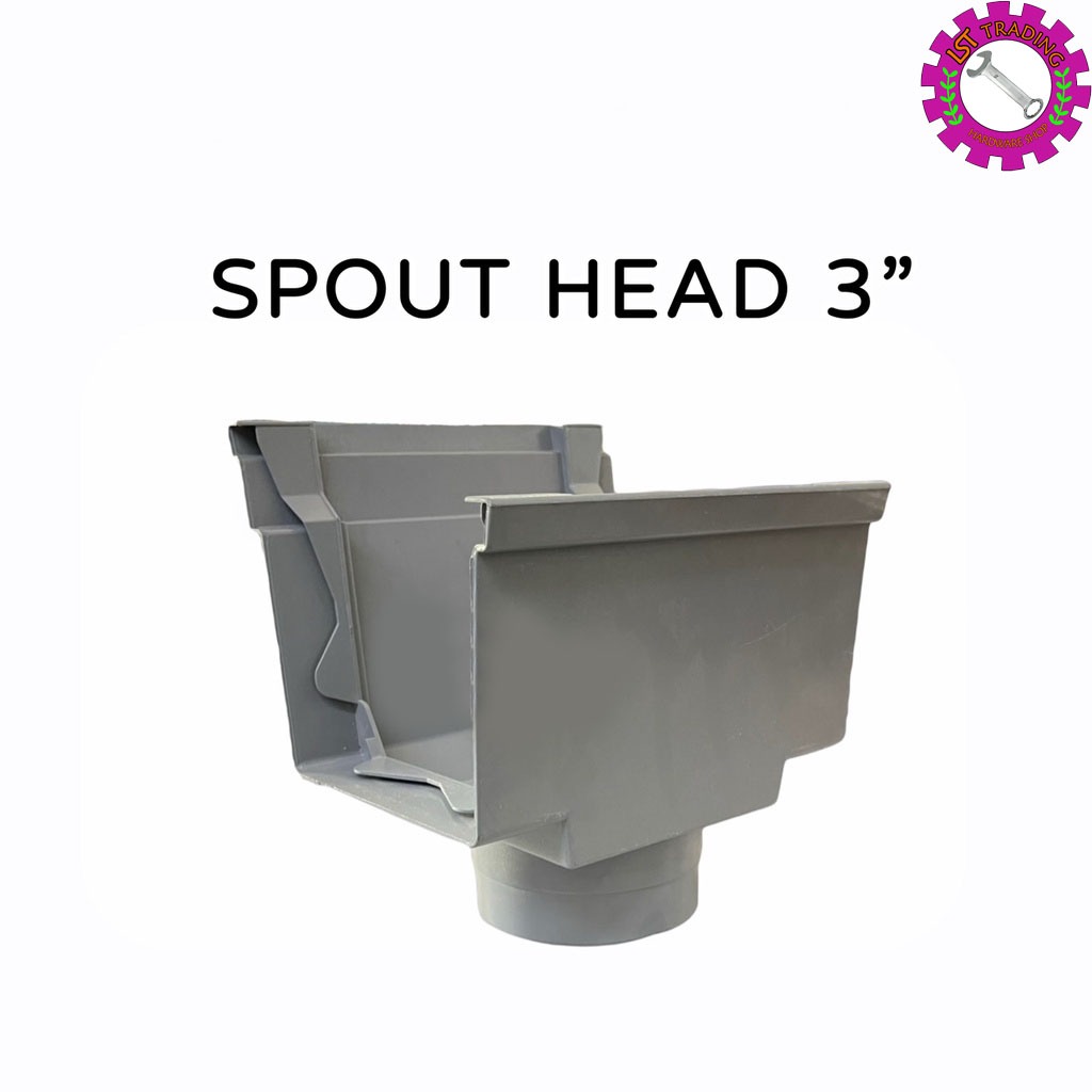 F300 GUTTER SPOUT HEAD 3" / 4" / PVC GUTTER KELUAR AIR / PALUNG AIR HUJAN KELUAR AIR | Shopee ...
