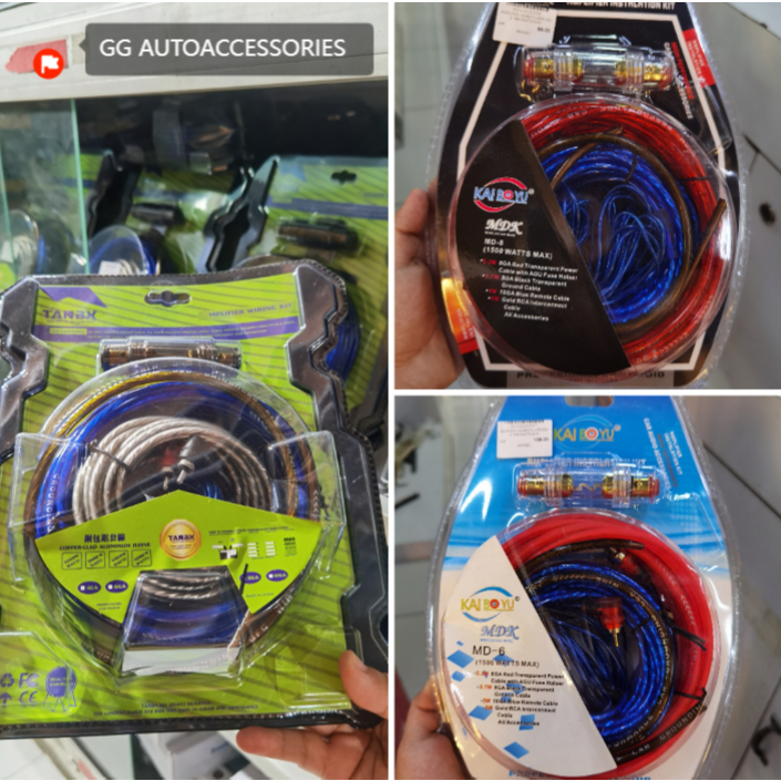 RCA Cable Amplifier Installation Wiring Kit Car Amplifier AMP Wiring ...