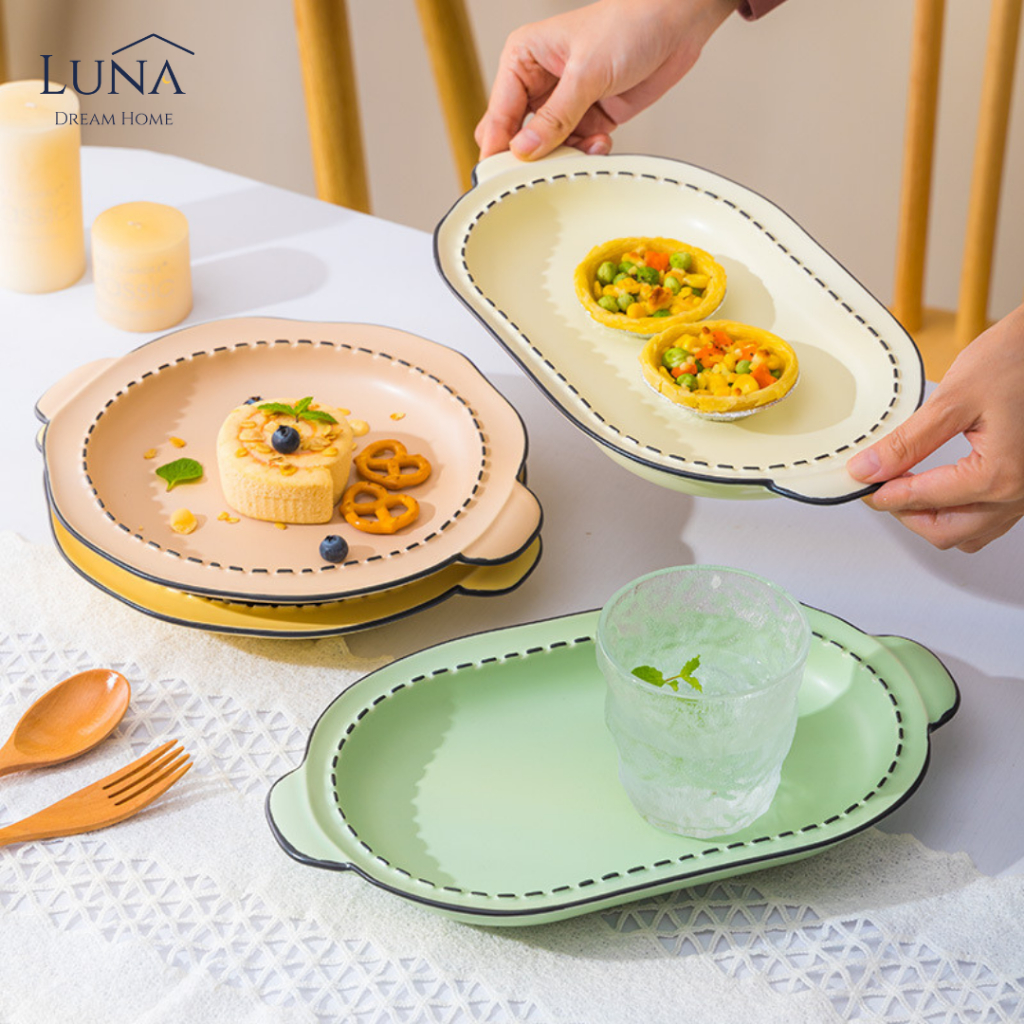 LUNA[Green Kyle Dotted Dinnerware] 2D Drawing Cartoon Comic Minimalist ...