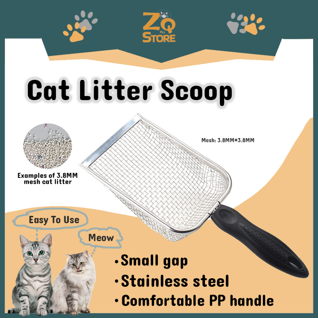 (LOCAL STOCK) ZQ Dreamscape Cat Litter Scoop Stainless Steal Pet ...