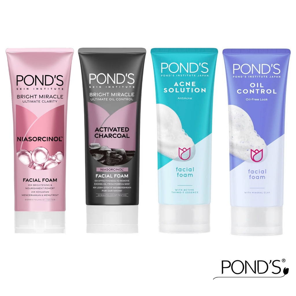 POND'S Facial Foam Cleanser 100g ( Pink ), ( Black ), ( Green ), ( Blue ...