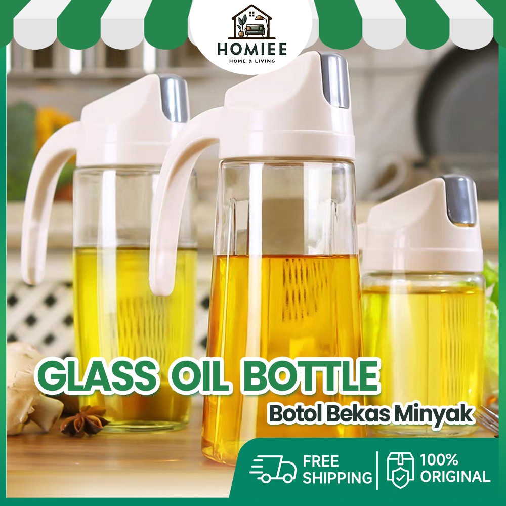 HOMIEE Kitchen Glass Oil Bottle Soy Sauce Bottle Jar Vinegar Honey ...