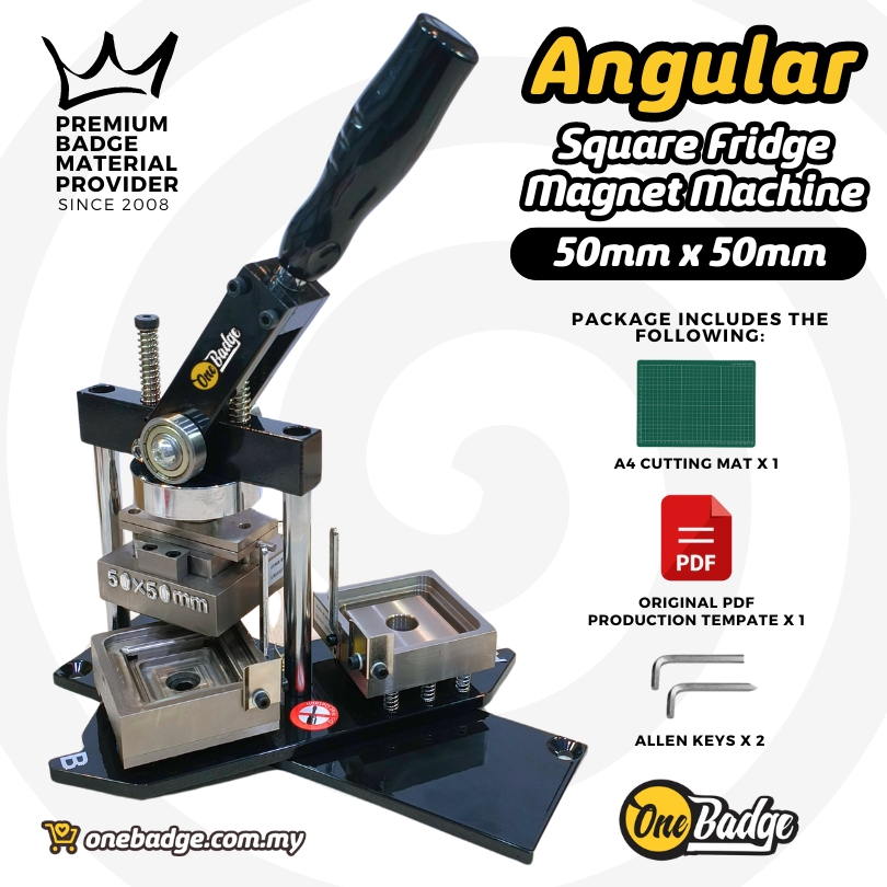 Angular Square Fridge Magnet Maker 50mm x 50mm | 2" X 2" Square Fridge ...