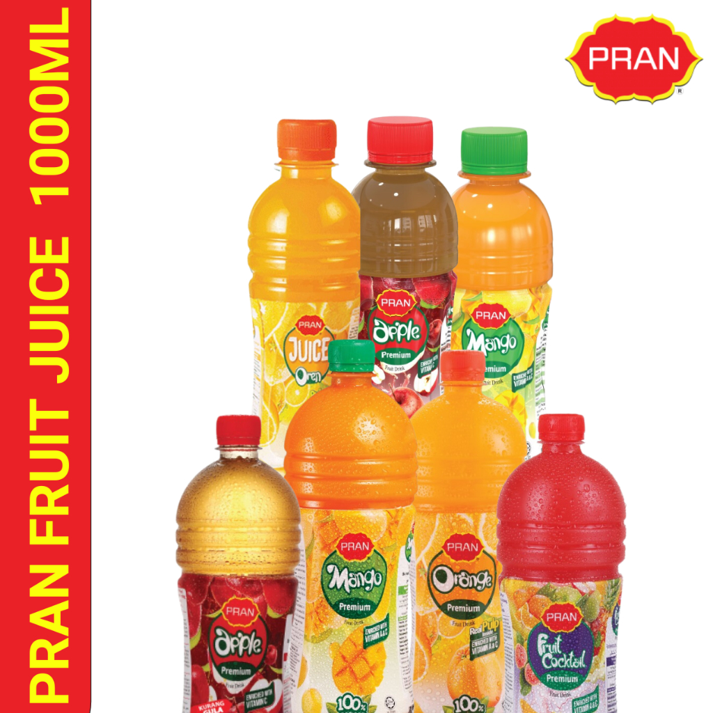 PRAN JUICE MANGO/ORANGE/APPLE/FRUIT COCKTAIL 330ML/1L | Shopee Malaysia