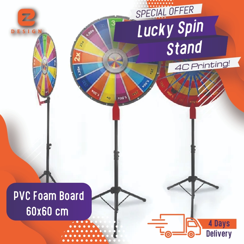 Lucky Spin Stand 60cm / Fortune Wheel/ Lucky Draw Stand/ Gift Spin ...