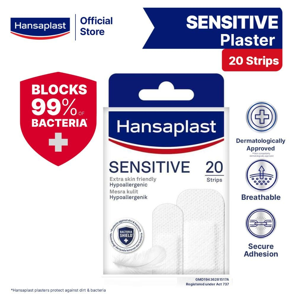 Hansaplast Sensitive Wound Plasters Extra Skin Friendly/Soft ...