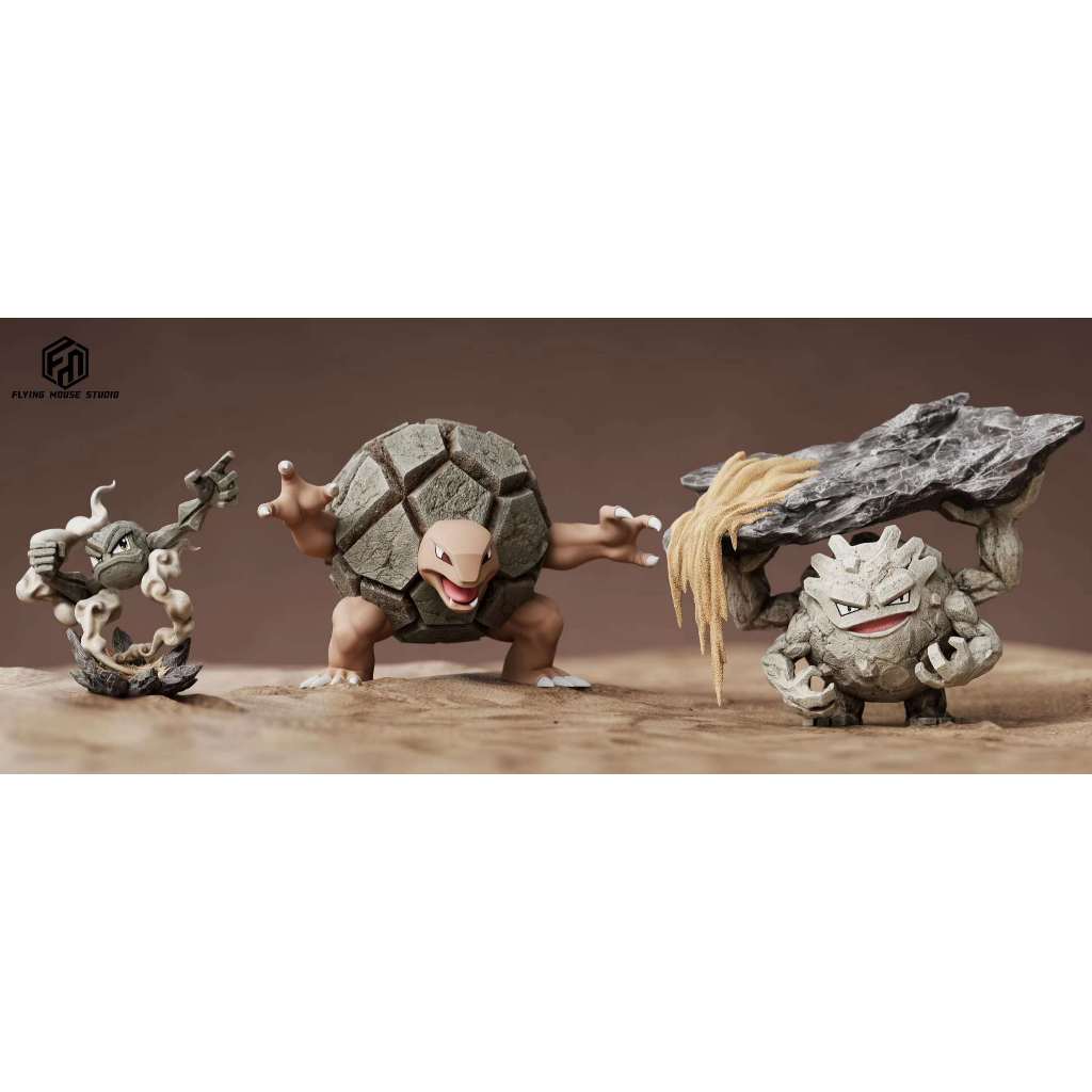 Flying Mouse Studio - Geodude Evolution Group Pokemon Resin Statue GK ...
