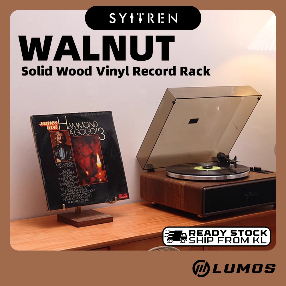 Syitren Walnut Solid Wood Vinyl Record Rack Stand for Paron Pro Paron ...