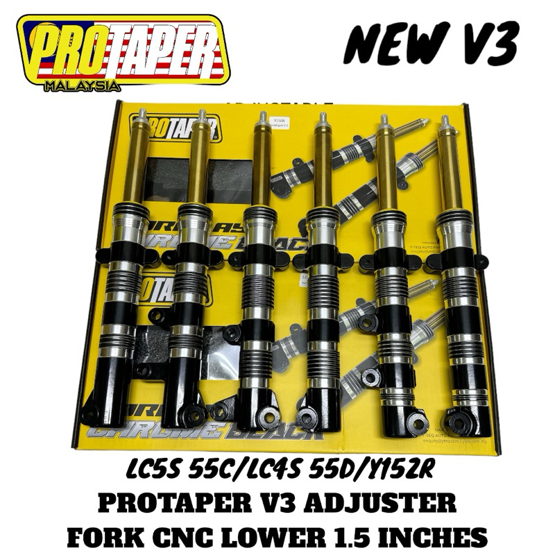 PROTAPER PRO V3 Y15ZR/LC4/5S UM FRONT FORK LAY CNC ADJUSTABLE LOWER 1.5 ...