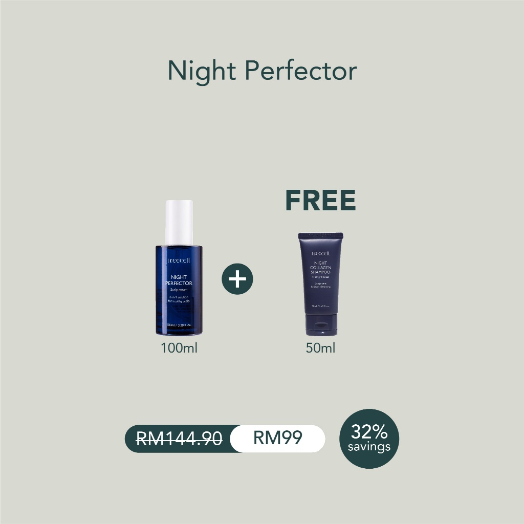 treecell Night Perfector (100ml) [Free Night Collagen Shampoo 50ml] | Shopee Malaysia