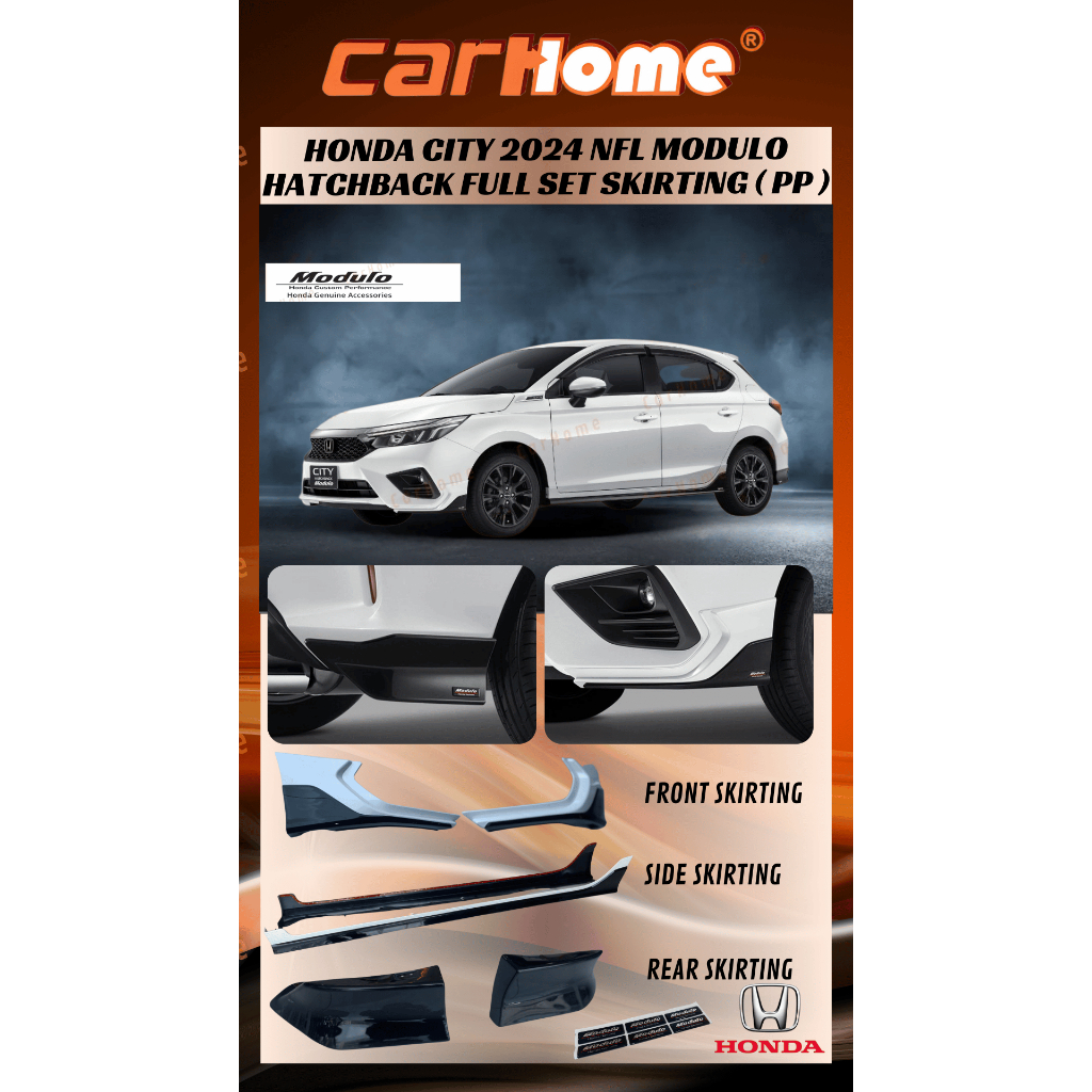 HONDA CITY 2024 NFL MODULO HATCHBACK FULL SET SKIRTING MATERIAL PP ...