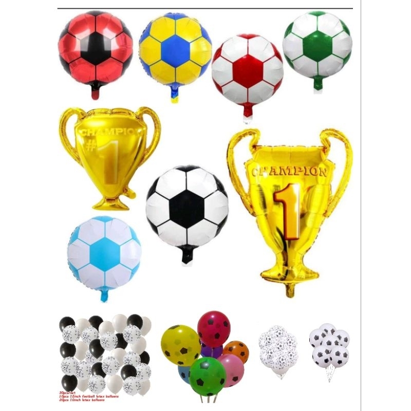SOCCER BALL BOLA TEMA BALLON PARTY SET BALL SOCKER | Shopee Malaysia