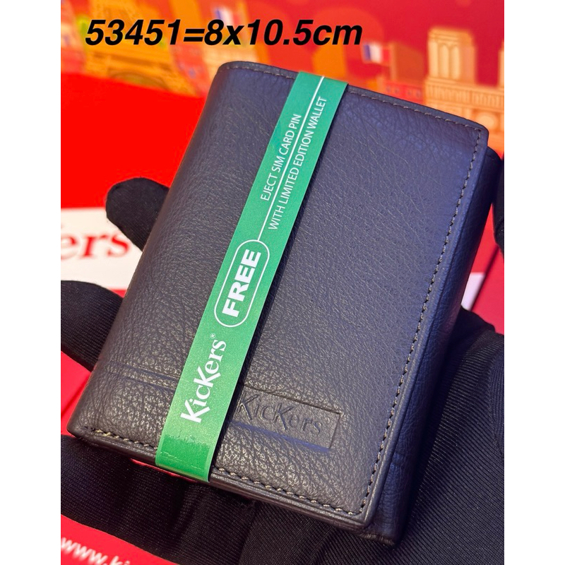 Kickers Genuine Leather Trifold Wallet 💯% Original(53451) | Shopee Malaysia