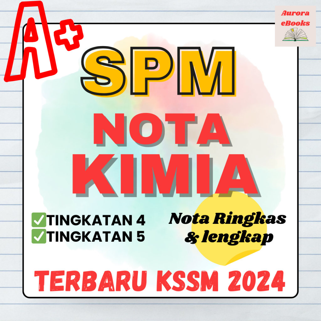[Softcopy PDF📚] SPM A+ Nota Kimia/Chemistry KSSM | Tingkatan 4 5 | Nota ...