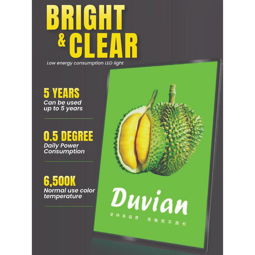 [EXTRA SIZE] LED Slim Lightbox Advertising Display – Wall-Mounted ...