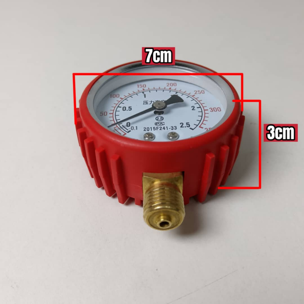 pengukur tekanan gas refrigerant fluoride gauge 1/4'' FNPT Refrigerator ...