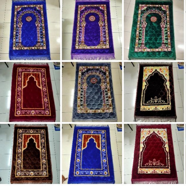 Sejadah Baldu/Gebu Pelbagai Warna Dan Corak Random (XL) | Shopee Malaysia
