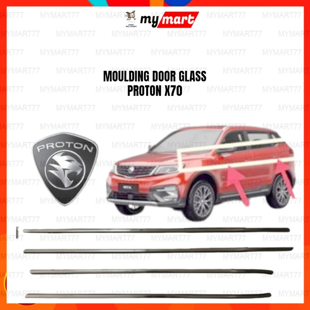 PROTON X70 GEELY GLASS DOOR MOULDING CHROME SEAL RUBBER OUTER STRIP ...