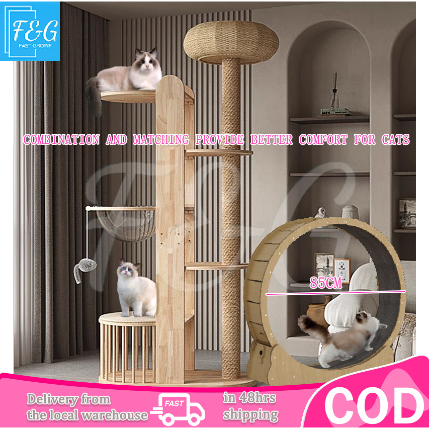 F&G cat tree/cat climbing frame kucing combination multi-function toy ...