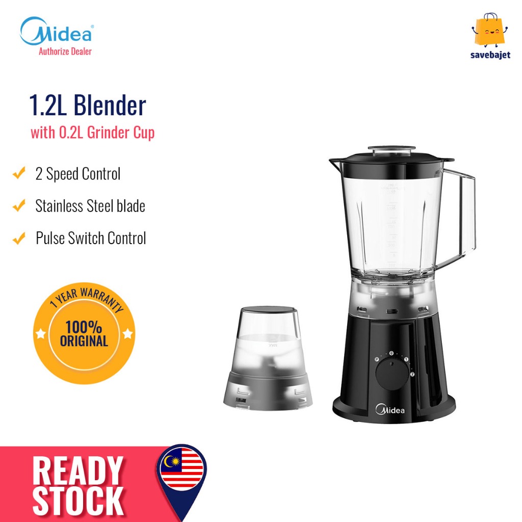 Midea Pengisar Blender 2 Speed (1.25L) MBL-35BK | Shopee Malaysia